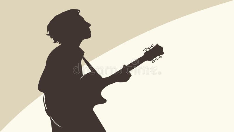 Dynamic Musician Playing Guitar Silhouette Vector Art, Vector Design ...