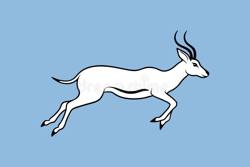 High Flying Jumping of Impala Vector Artwork Stock Illustration ...