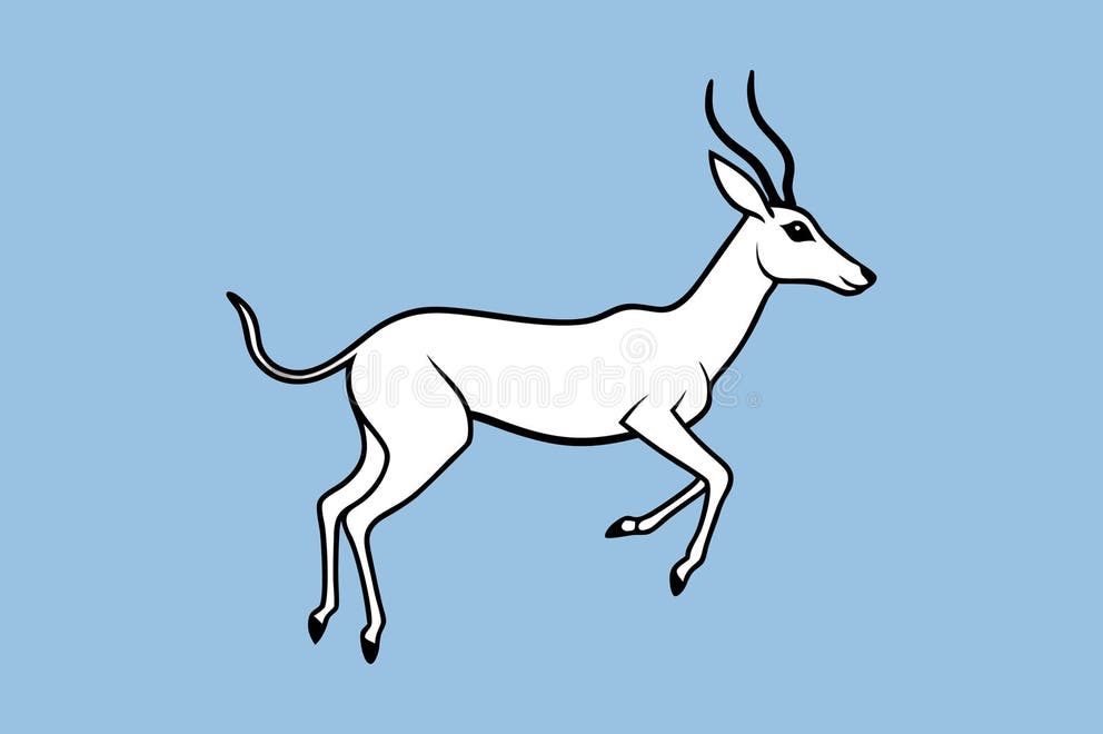 High Flying Jumping of Impala Vector Artwork Stock Illustration ...