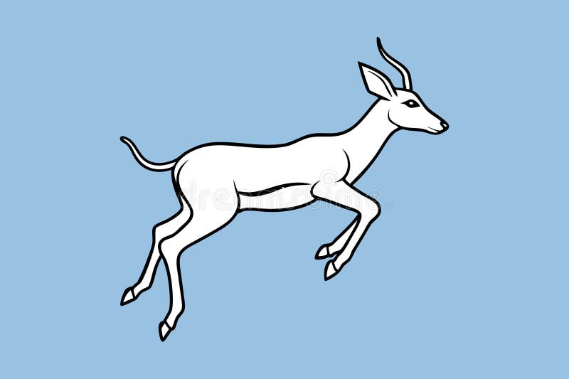 High Flying Jumping of Impala Vector Artwork Stock Illustration ...