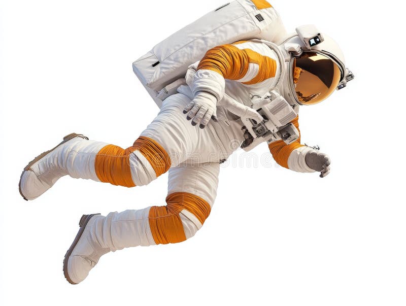 Dynamic Vector Artwork of Weightless Astronaut Floating in Zero Gravity ...