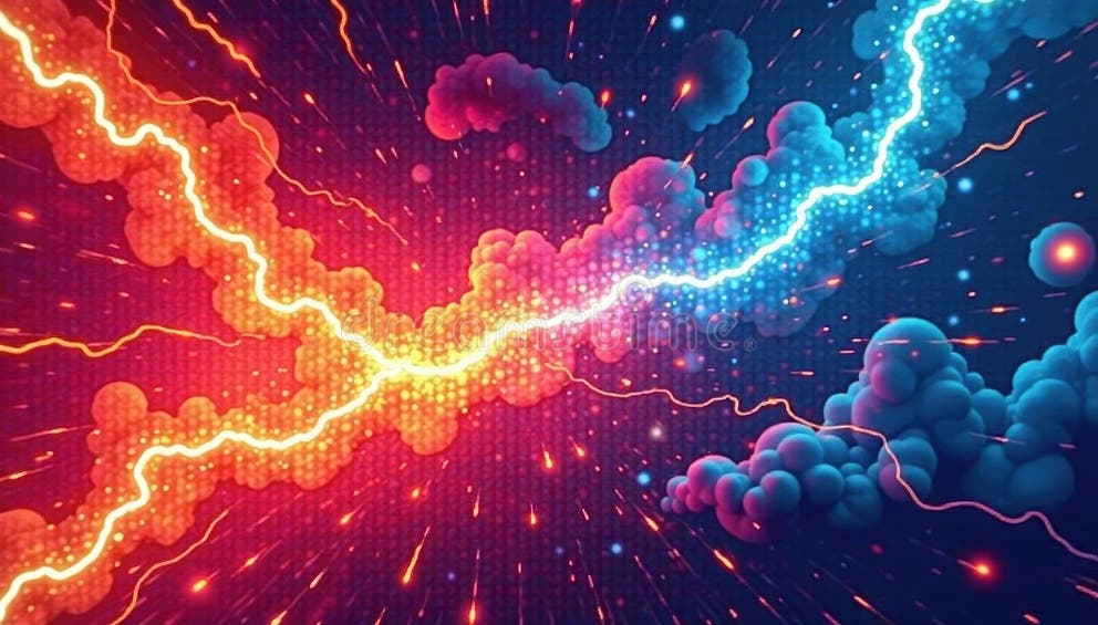 Dynamic Vector Background, Abstract Comic Style, Zoom Effect, Lightning ...