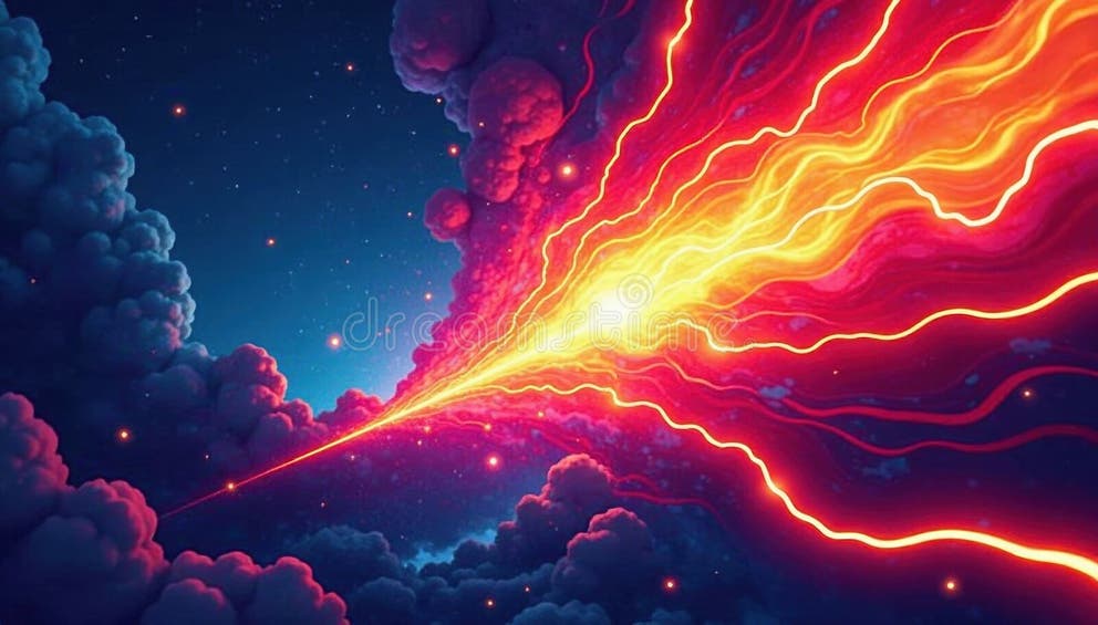 Dynamic Vector Background, Abstract Comic Style, Zoom Effect, Lightning ...