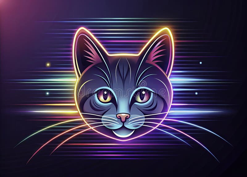 Dynamic Vector Cat Icon: Cute, Playful, and Artistic Line Art with a ...