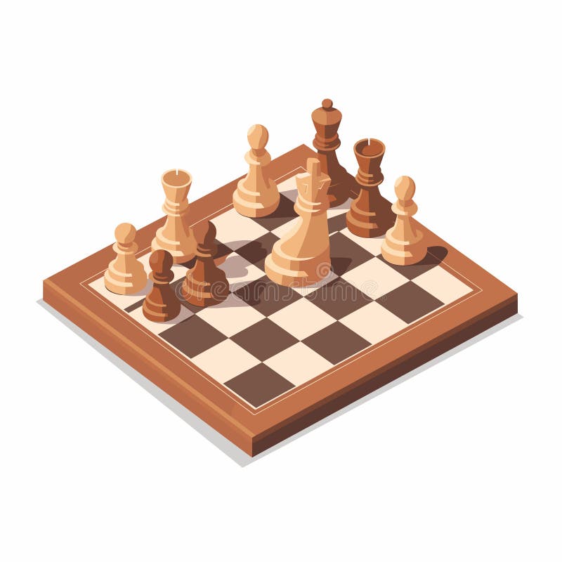 Dynamic Vector Design Showcasing a Chess Game in Progress with ...
