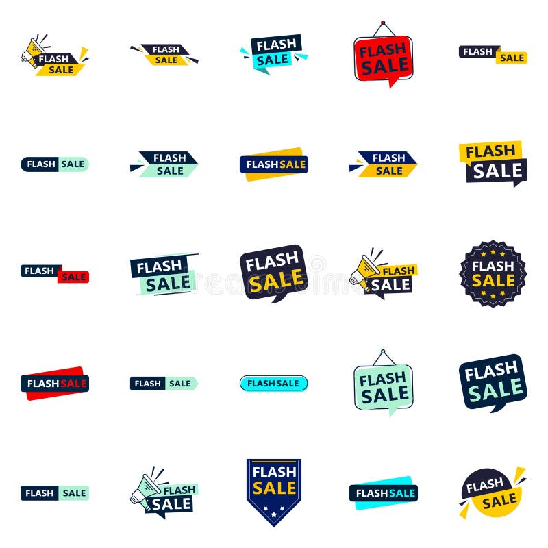 25 Dynamic Vector Designs in the Flash Sale Pack Perfect for Promotions ...