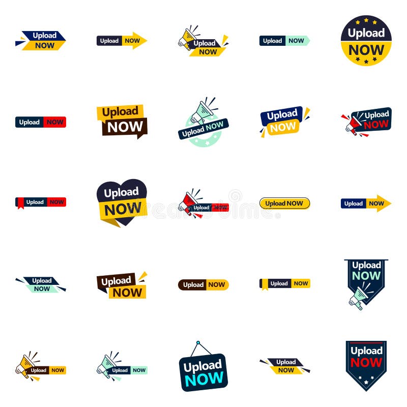 25 Dynamic Vector Designs in the Upload Now Pack Perfect for Marketing ...