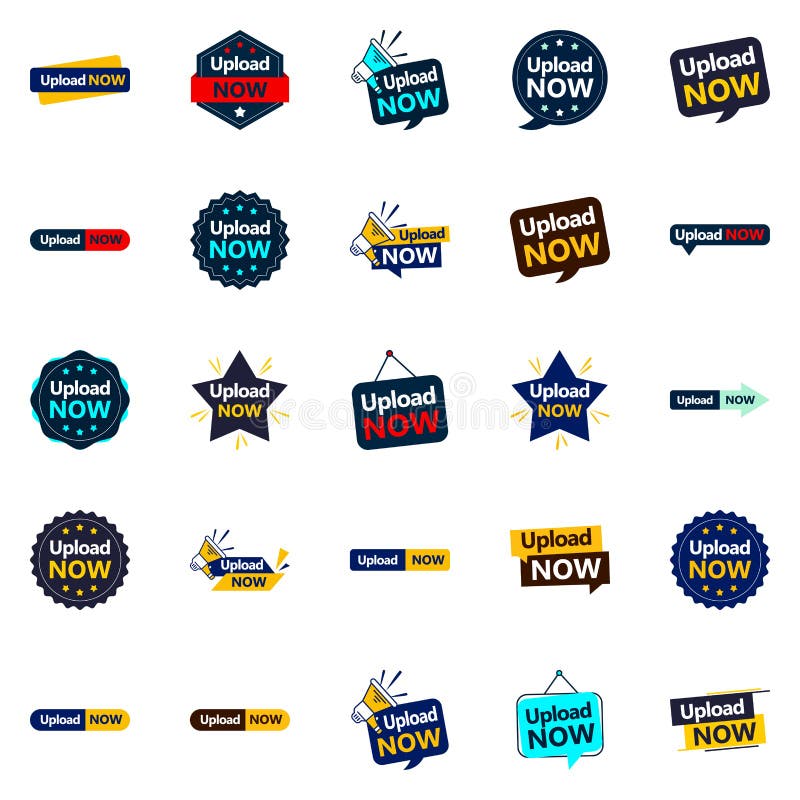 25 Dynamic Vector Designs in the Upload Now Pack Perfect for Marketing ...