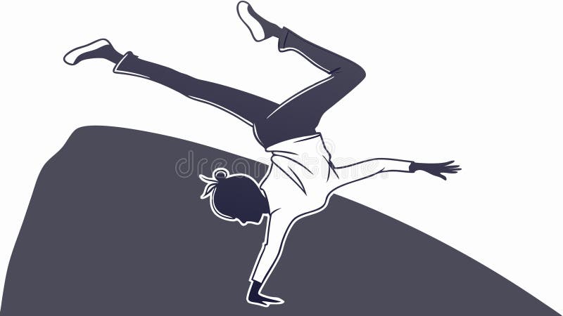 Acrobat Performing a Handstand, Balance and Strength, Vector Design ...