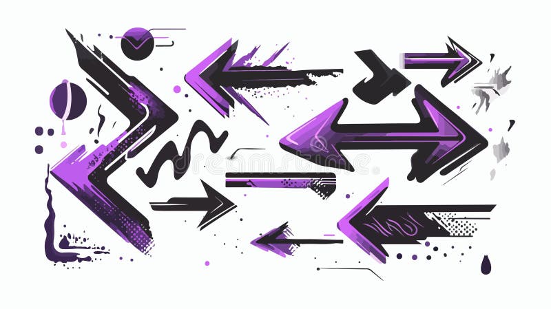 Dynamic Vector Illustration of Bold Curved Arrows for Creative Designs ...