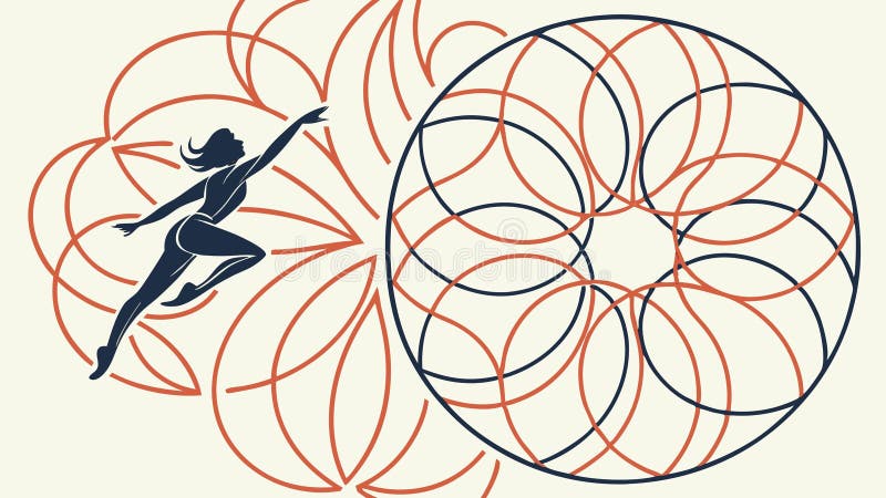 Abstract Geometric Dance, Dynamic Movement and Artistry, Vector Design ...