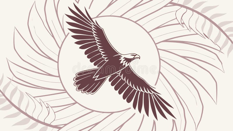 Dynamic Eagle Head and Sun Rays Illustration, Vector Design Generative ...