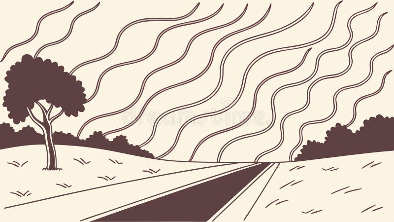 Abstract Winding Road through Hills, Vector Design Generative AI Stock Vector - Illustration of ...