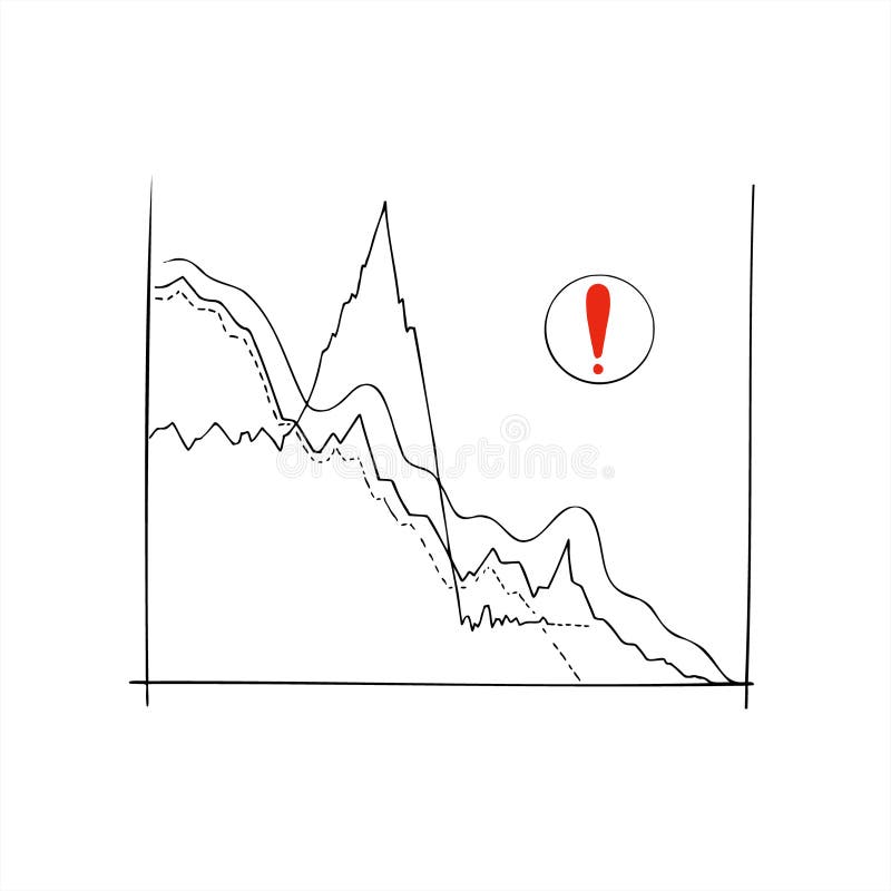 Dynamic Vector Illustration of Financial Chart with Extreme Price ...