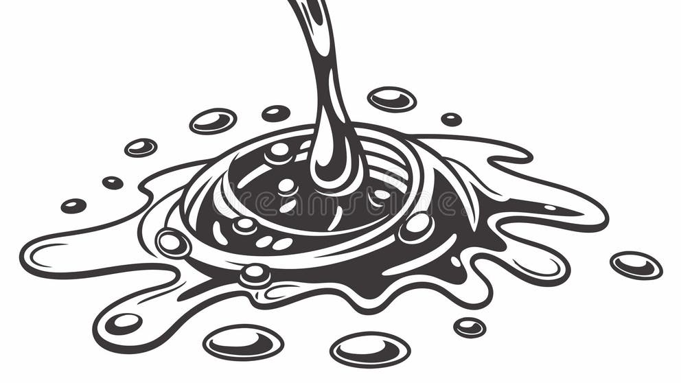 Dynamic Liquid Splash Droplet, Water Movement Vector Art, Vector Design ...