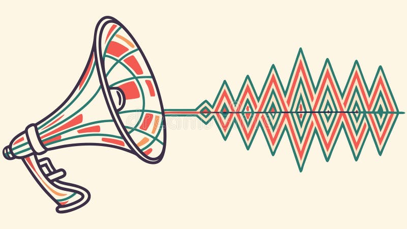 Megaphone with Sound Waves Announce Vector, Vector Design Generative AI ...