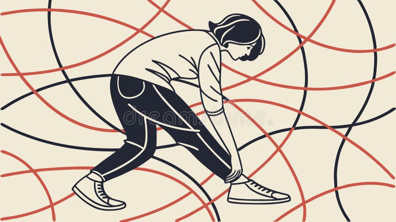 Person Stretching Yoga Movement Vector Illustration, Vector Design ...