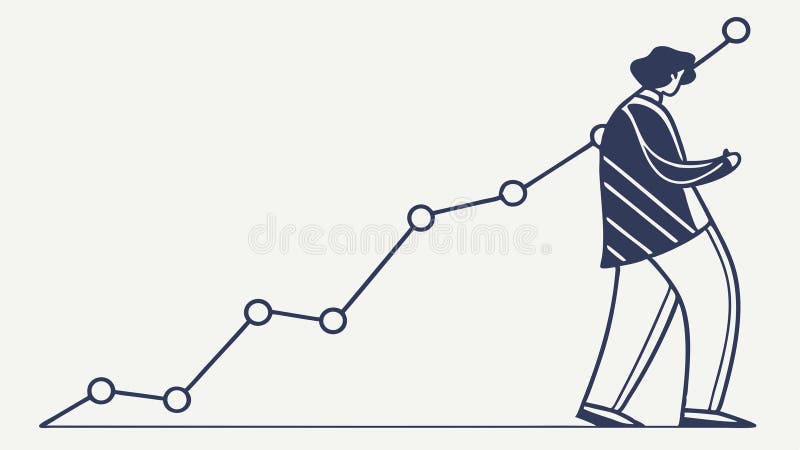 Progress and Growth on Ascending Graph, Vector Design Generative AI ...