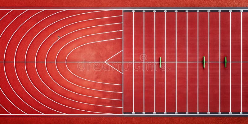 Dynamic Vector Illustration a TopDown View of a Vibrant Red Running ...