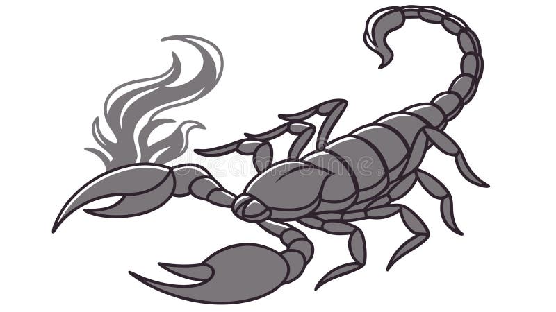 Two Scorpions in a Fierce Duel Vector Illustration, Vector Design ...