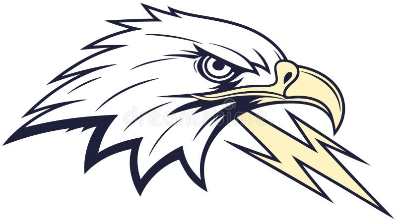Eagle Head Mascot with a Lightning Bolt Vector Logo, Vector Design ...