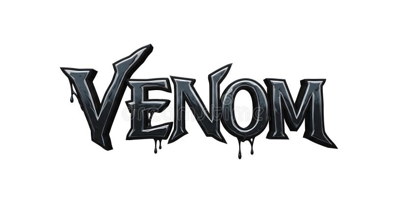Dynamic Venom Typography with Dripping Paint Effect and Bold Lettering ...