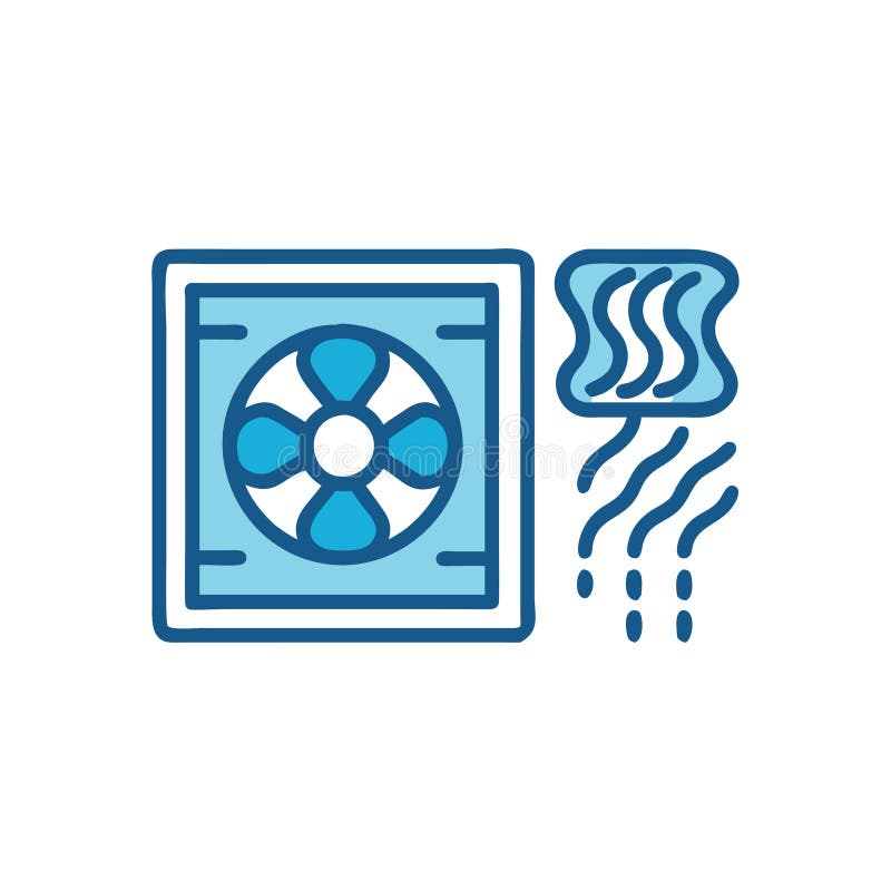 Dynamic Ventilation Icon for Air Quality Stock Image - Illustration of ...