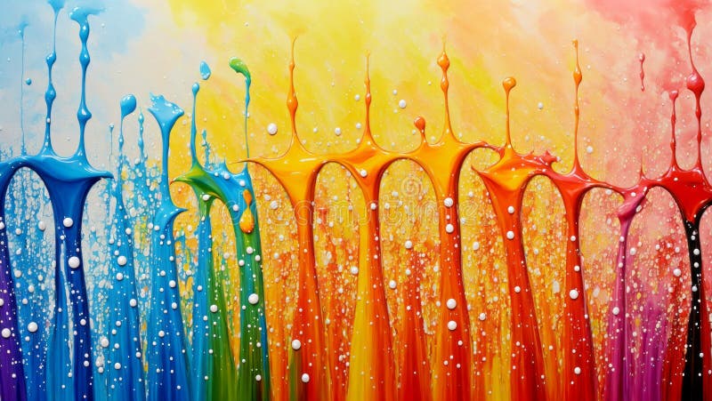 "Symphony of Colors" - Abstract Paint Splatter Art. Generated Using AI ...