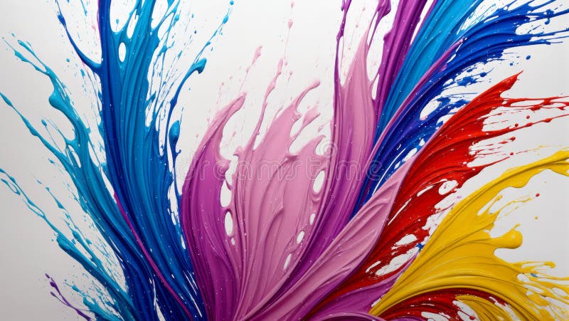 "Symphony of Colors" - Abstract Paint Splatter Art. Generated Using AI ...