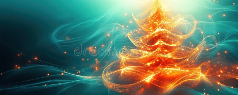 Dynamic Abstract Christmas Tree Design with Light Effects Stock ...