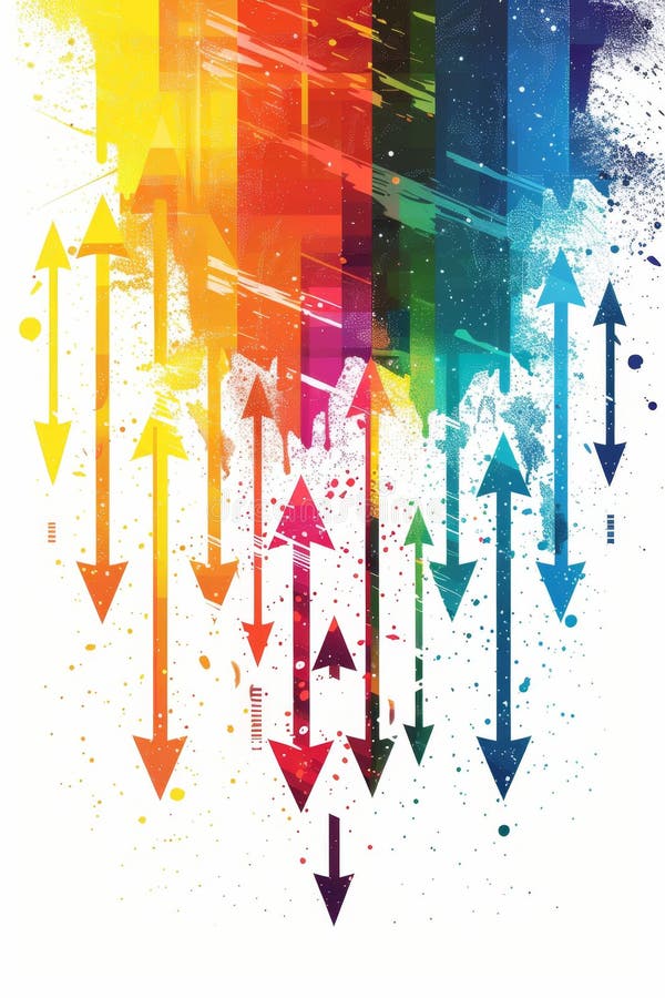 Dynamic Vibrant Vector Arrows for Web Banners in a Colorful Spectrum ...