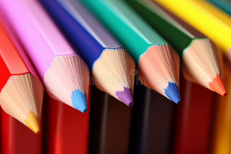Dynamic and Vibrant Colored Pencil Sets Stock Illustration ...