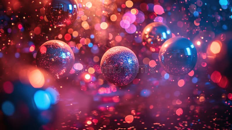 Dynamic and Vibrant Disco-themed Party with Glittering Lights, Ensuring ...