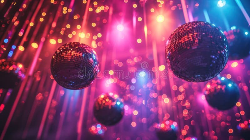 Dynamic and Vibrant Disco-themed Party with Glittering Lights, Ensuring ...