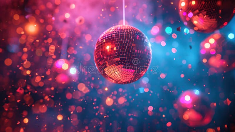 Dynamic and Vibrant Disco-themed Party with Glittering Lights, Ensuring ...