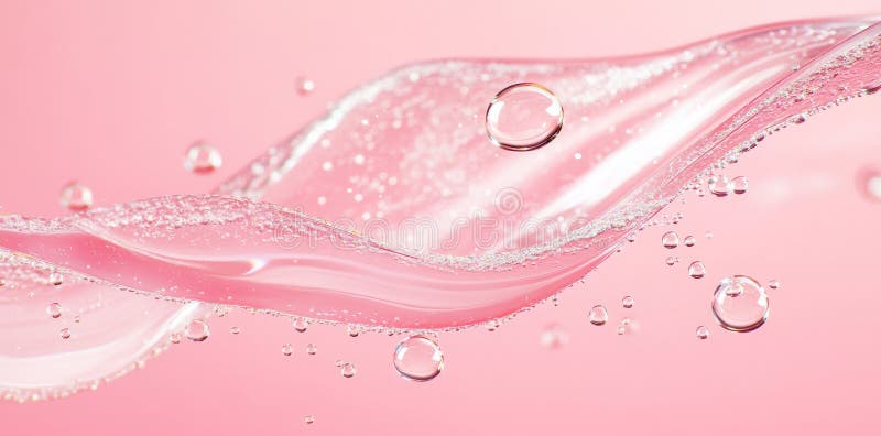 The Dynamic and Vibrant Display of Pink Liquid, Complete with Bubbles ...