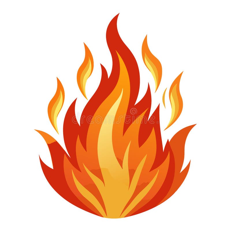 Dynamic and Vibrant Flames Rising Against a Transparent Background ...