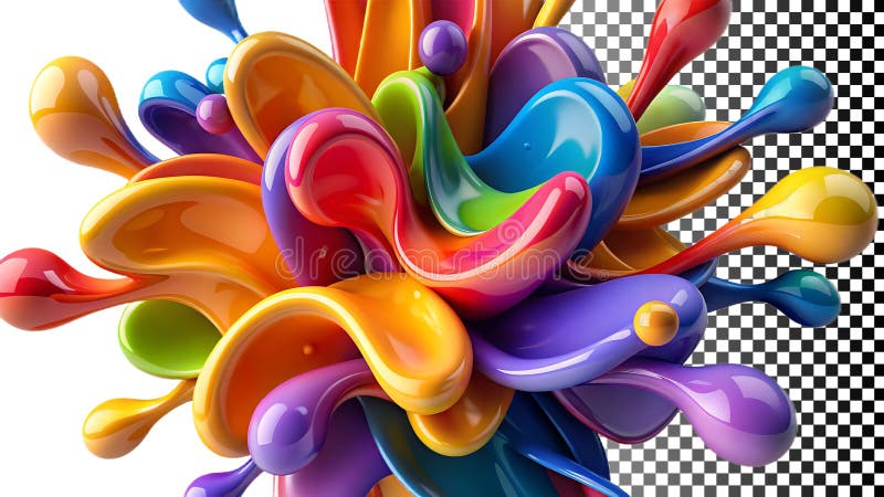 Colorful Abstract Paint Splash Drips, Artistic Explosion, Vibrant Art ...