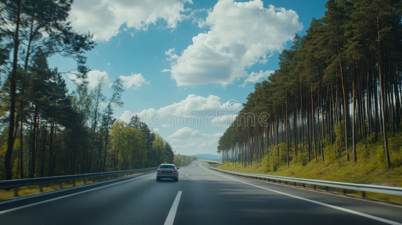 Dynamic View from a Driving Car on a Highway Evokes the Thrill of ...