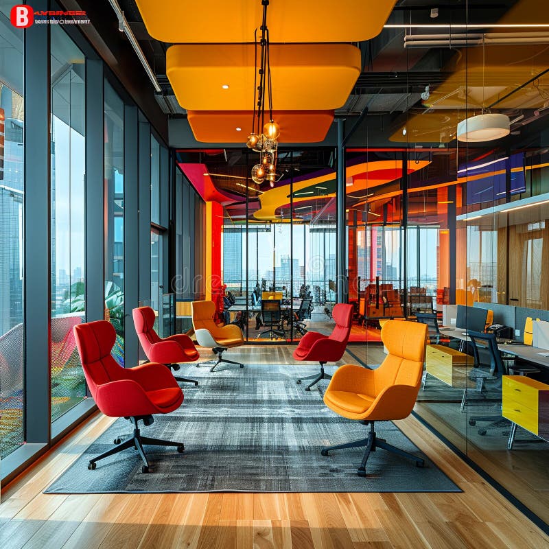 Dynamic View of a High-tech Office Designed As a Collaborative Hub ...