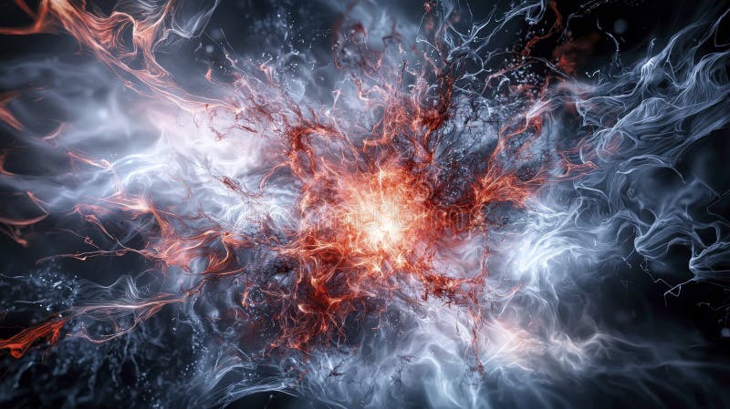 Dynamic Viewpoint of Surreal Digital Art Abstract Eruption of Soft ...