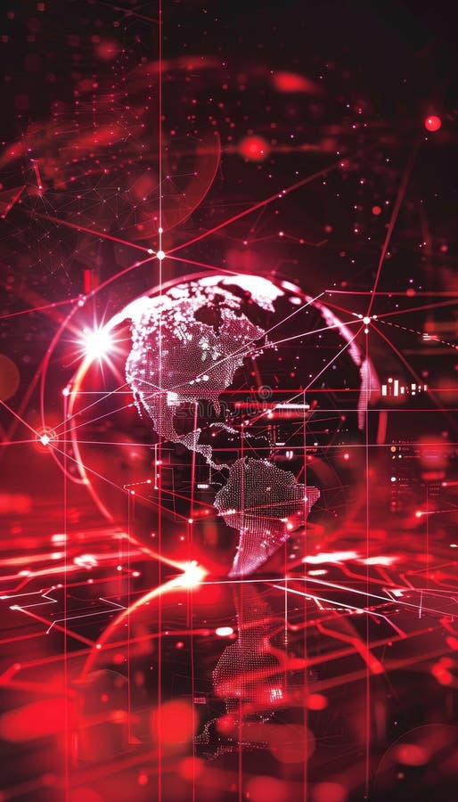 Dynamic Visual Design with a 3d Globe, Glowing Connections, and ...