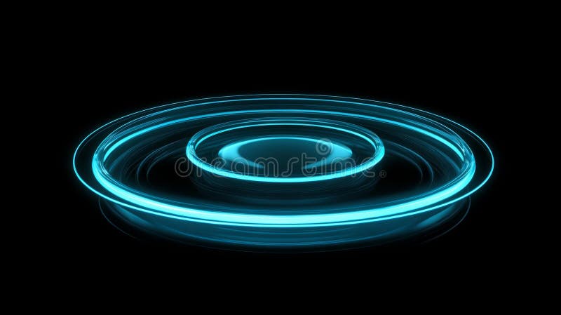 The Dynamic Visual Effect is Created by Expanding Circular Rings in ...