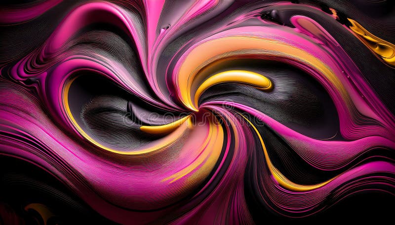 Dynamic Visual Effects with Vibrant Colors of Pink, Yellow and Black ...