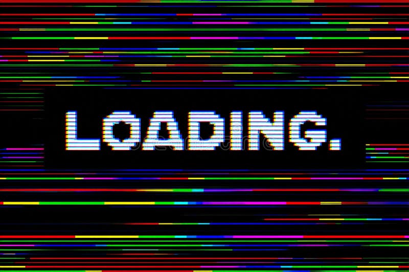 Digital Transition Captured in Vibrant Colors with a Blinking Loading ...