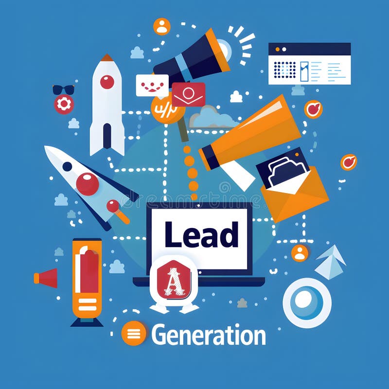 Dynamic Visual Guide To Lead Generation Techniques, Ai Generated Stock ...