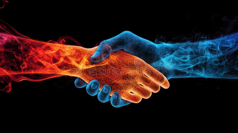 Abstract Handshake Graphic Visual Symbol Trust Partnership Agreement ...