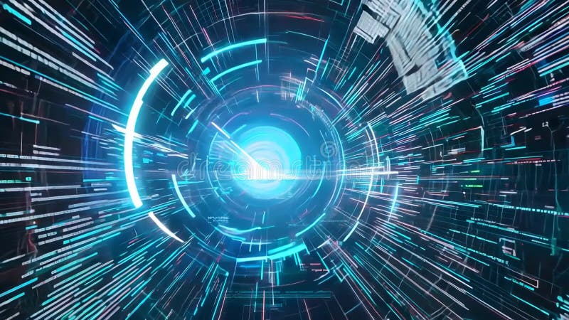 Futuristic Warp Speed Tunnel for Technology and Sci-Fi Design ...