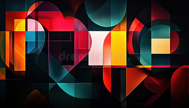 Dynamic Visual Impact of Bold Geometric Shapes in Abstract Art Stock ...