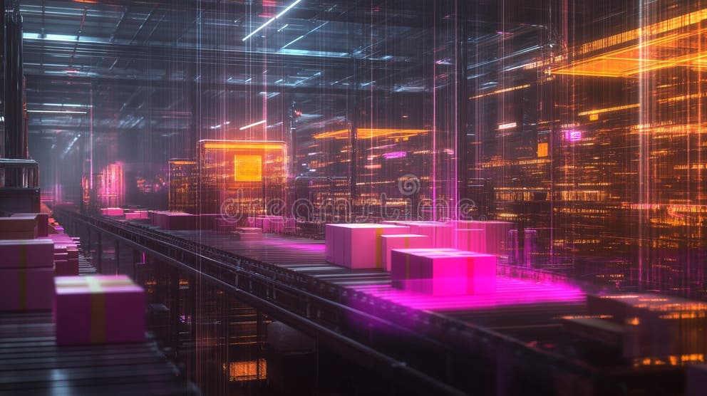 Dynamic Visual of Packages Moving through an Advanced Sorting Facility ...